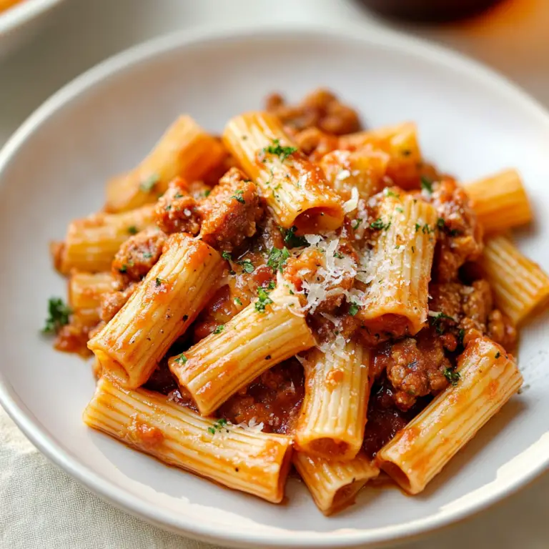 Italian Sausage Rigatoni Pasta