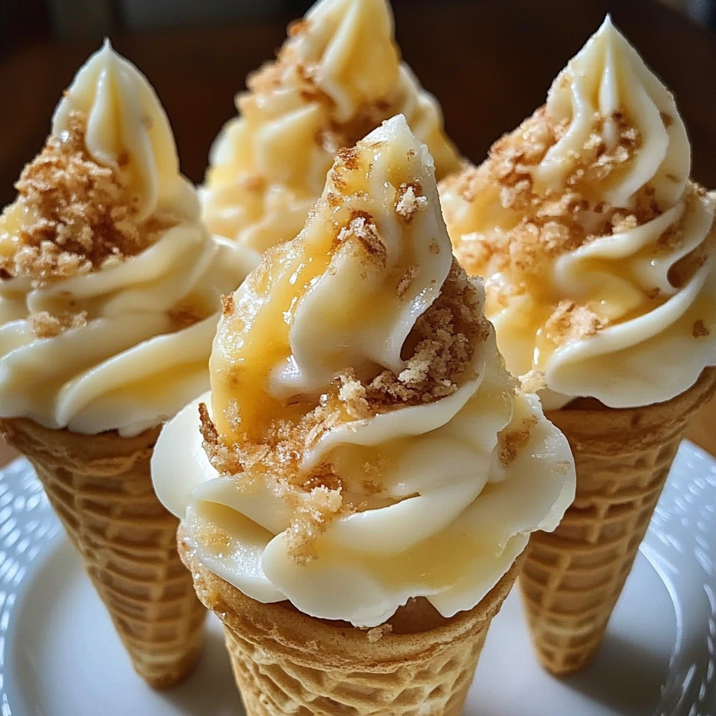 Delightful Banana Pudding Cheesecake Cones
