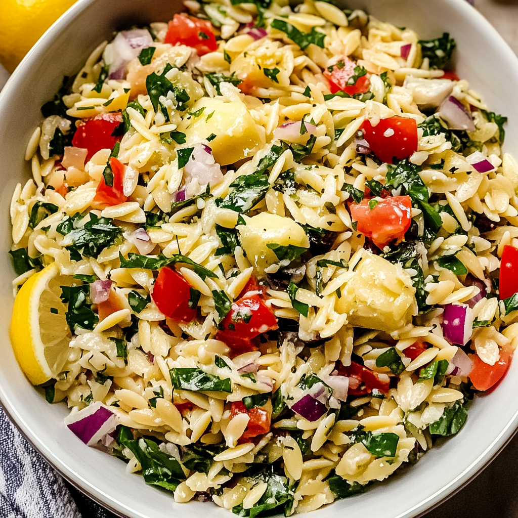Orzo Pasta Salad with Lemon Vinaigrette