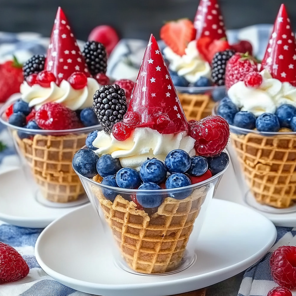 Patriotic Fruit Cones