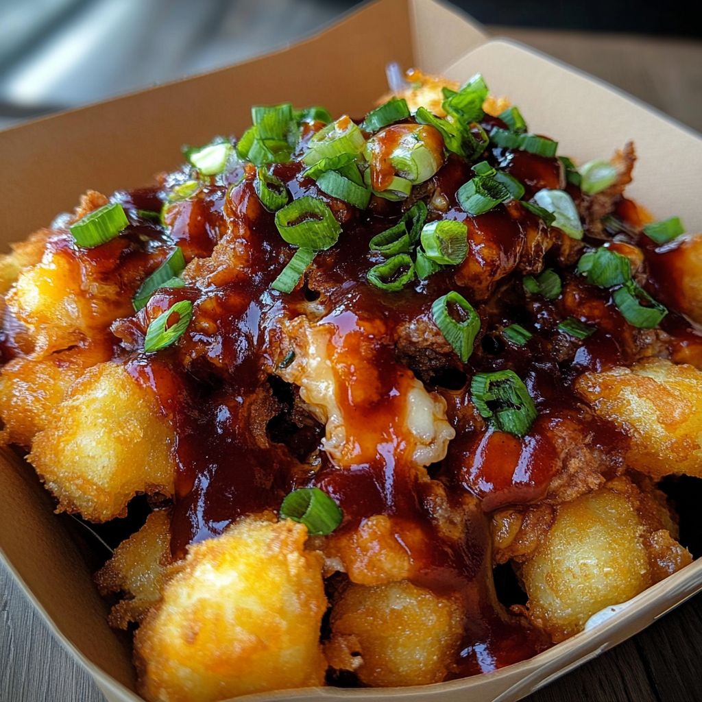 Loaded Cowboy BBQ Tater Tot Nachos