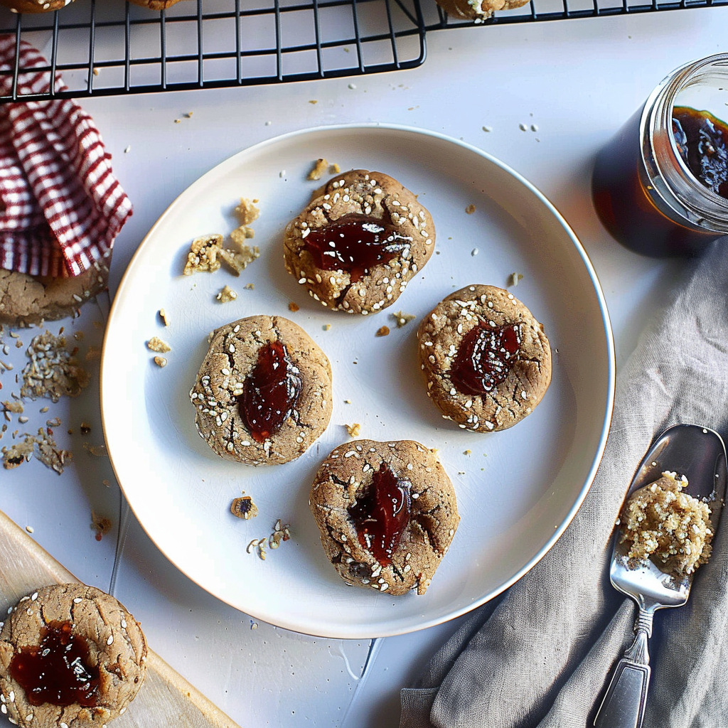 Star Anise & Fig Jam Thumbprint Cookies