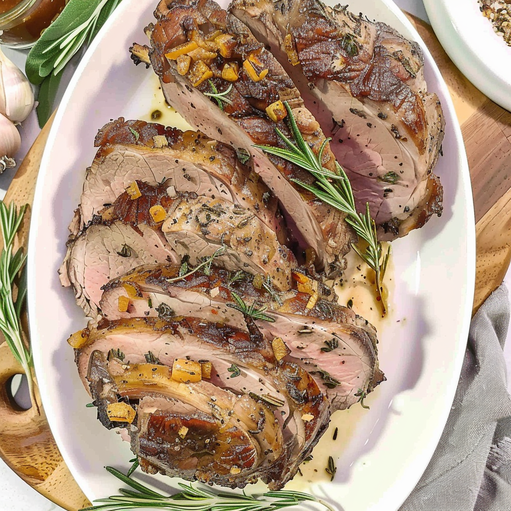 Roast Leg of Lamb with Garlic and Rosemary