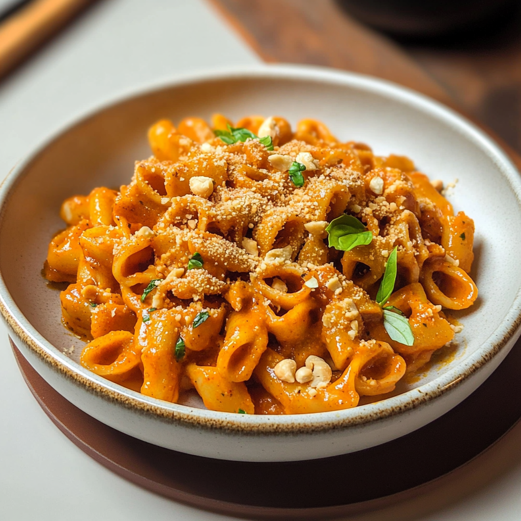 Pink Gochujang Cream Pasta