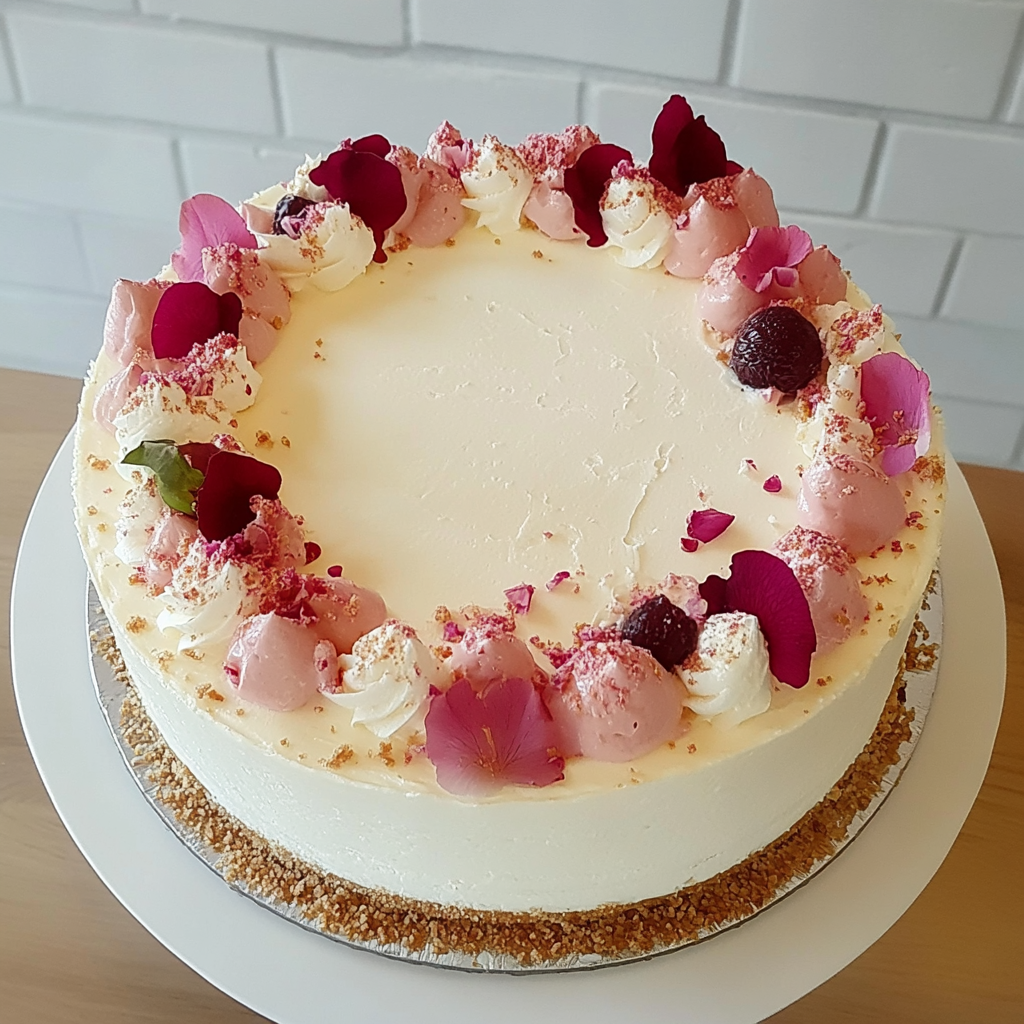 Lychee Rose Cheesecake
