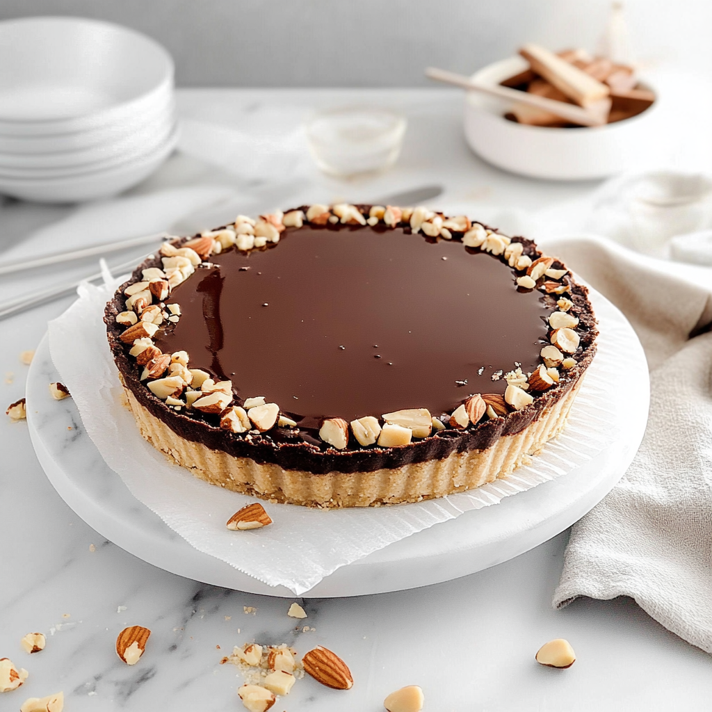 Chocolate Tart with Hazelnut Crust