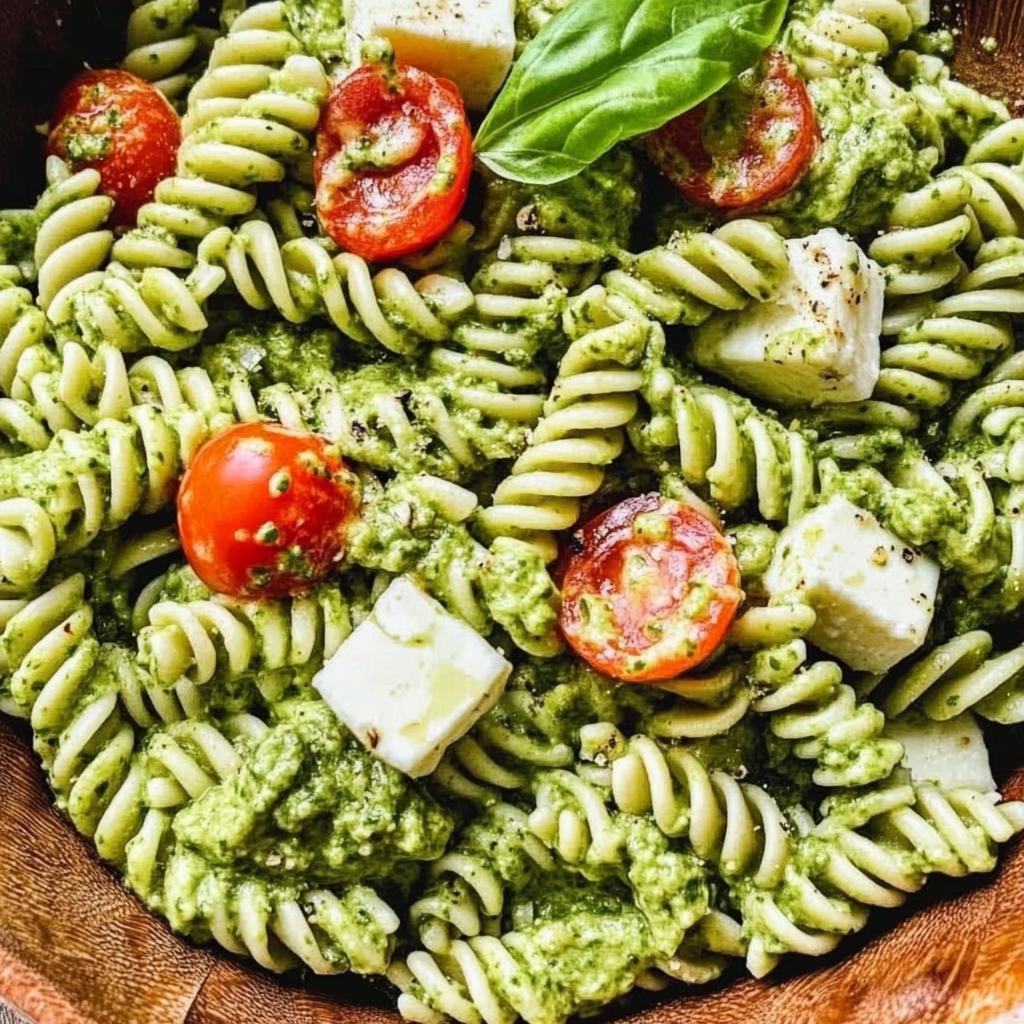 One-Bowl Spring Pesto Yogurt Pasta