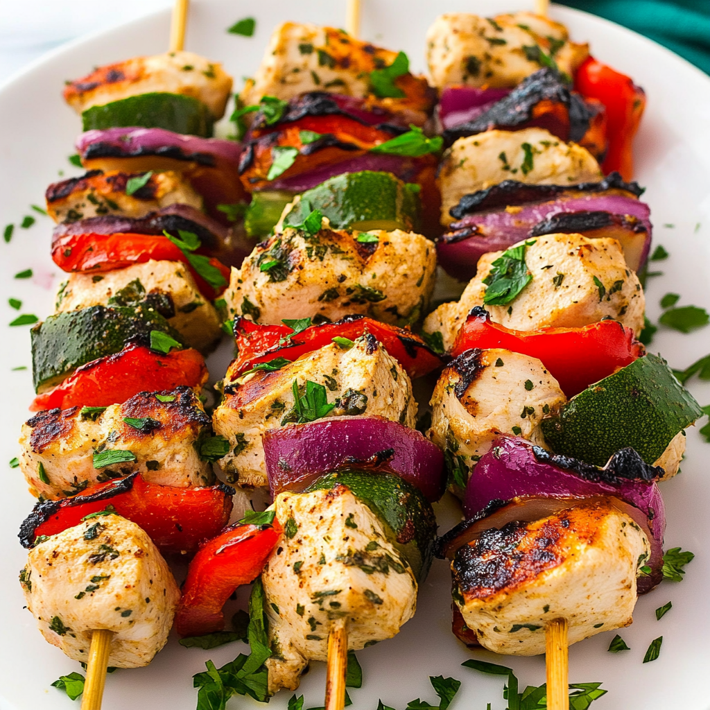 Greek Chicken Kabobs with Tzatziki Sauce